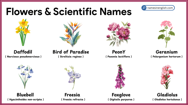 36 Scientific Names of Flowers with Pictures (Common & Botanical Names)
