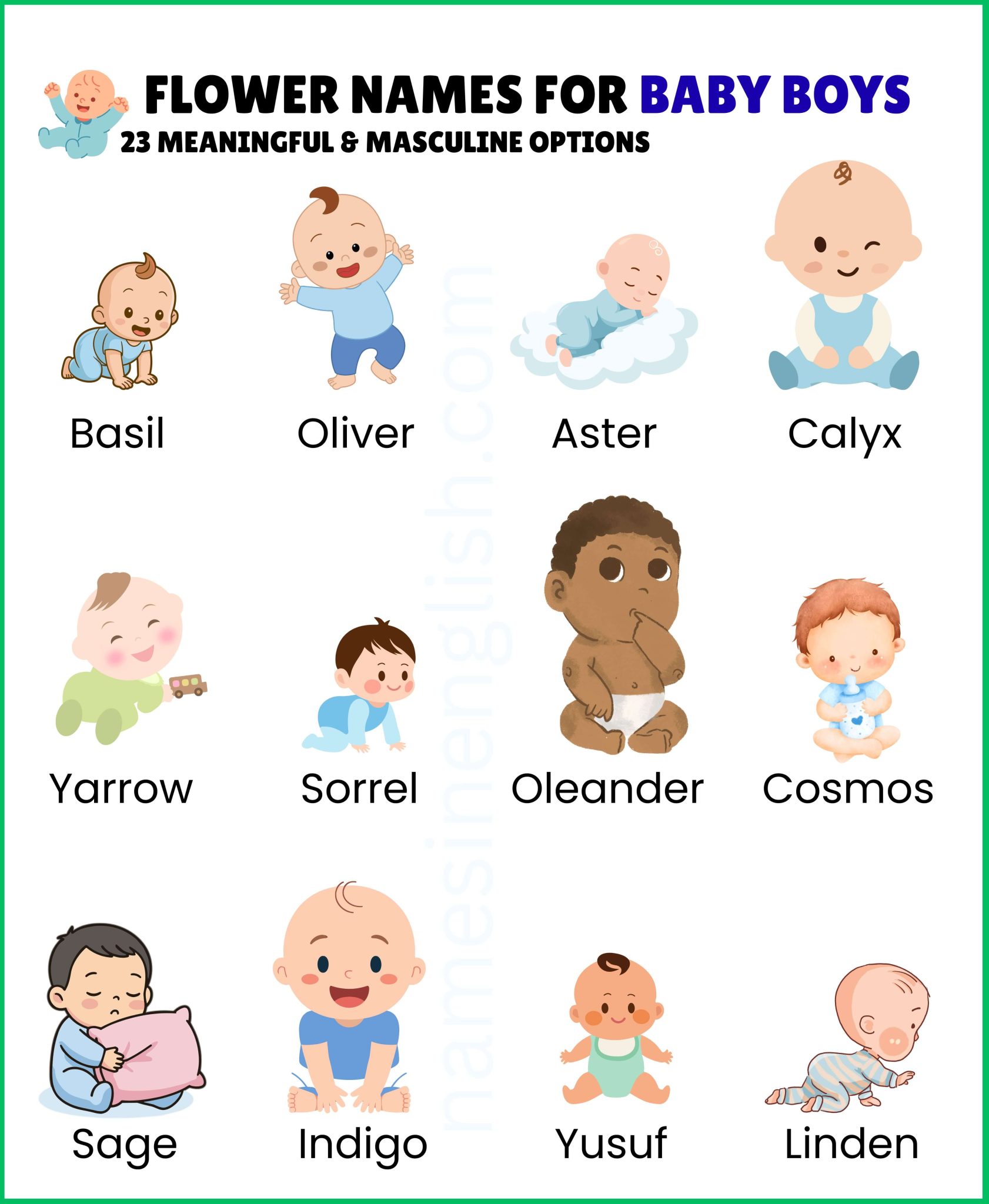Flower Names for Boys: 23 Unique Baby Names Inspired by Flowers