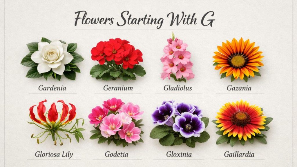 Brilliant Flowers That Start With G