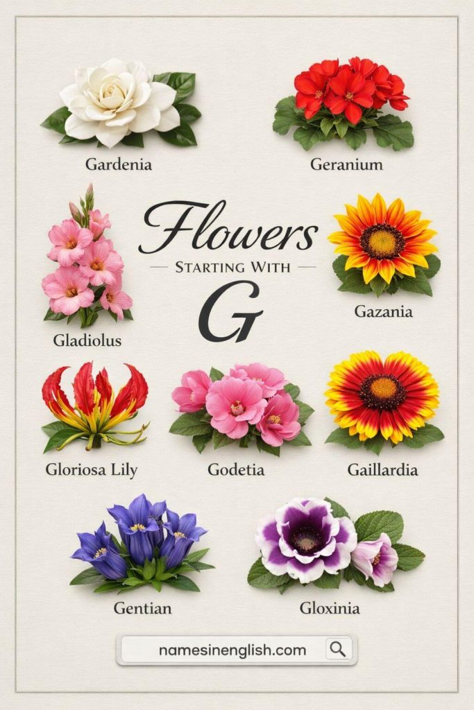 Flowers That Start G