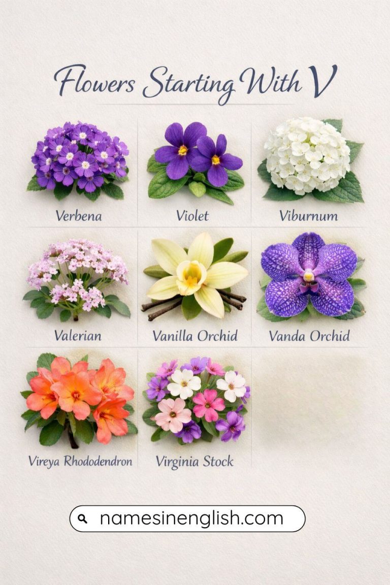 Flowers That Start With A V